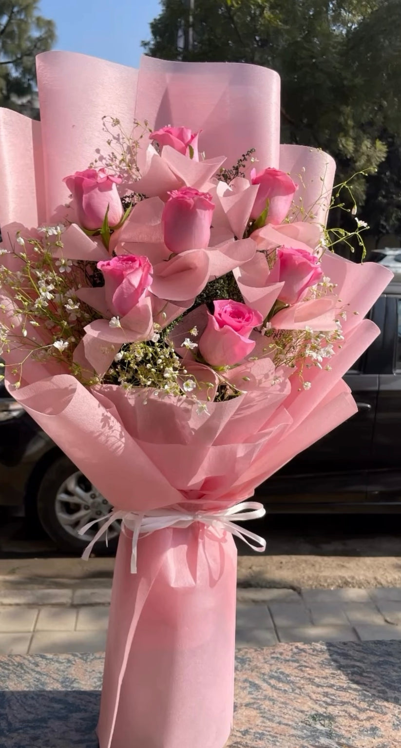 Premium Fresh Flowers Balloon Bouquet with Korean Sheets (Only deliver ...